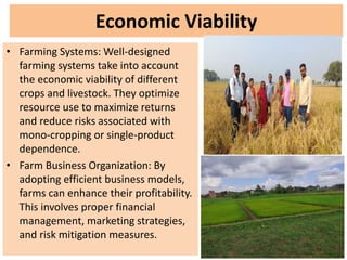 Role of Farming System and Farm Business Organisations to provoke ...