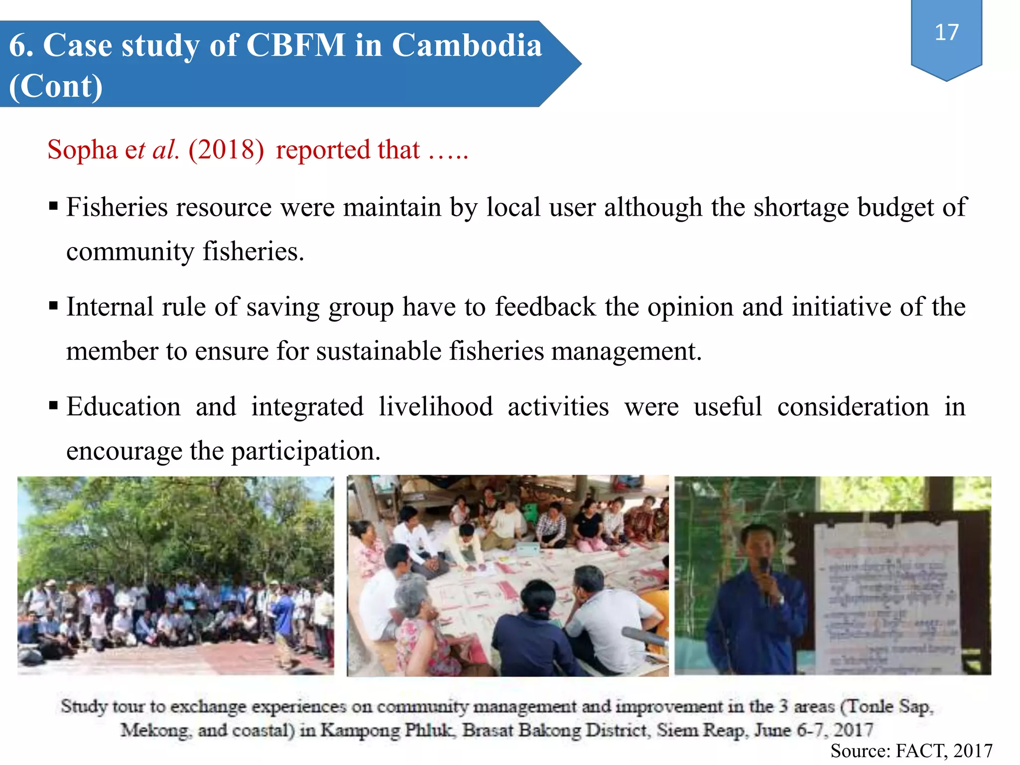 Community based fisheries management in Cambodia. | PPTX