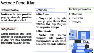 anaslisis pengembangan potensi desa berbasis indeks desa membangun | PPTX