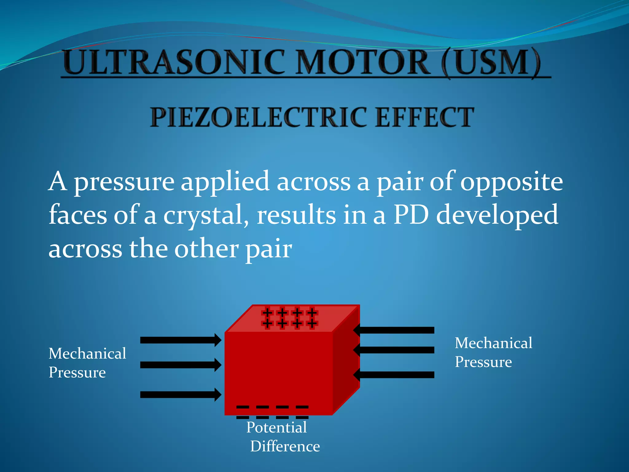 ultrasonic motor | PPTX | Physics | Science