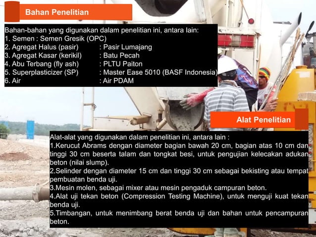 PENGARUH PEMANFAATAN FLY ASH PADA BETON | PPT