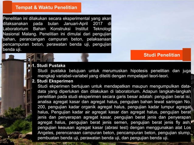 PENGARUH PEMANFAATAN FLY ASH PADA BETON | PPT