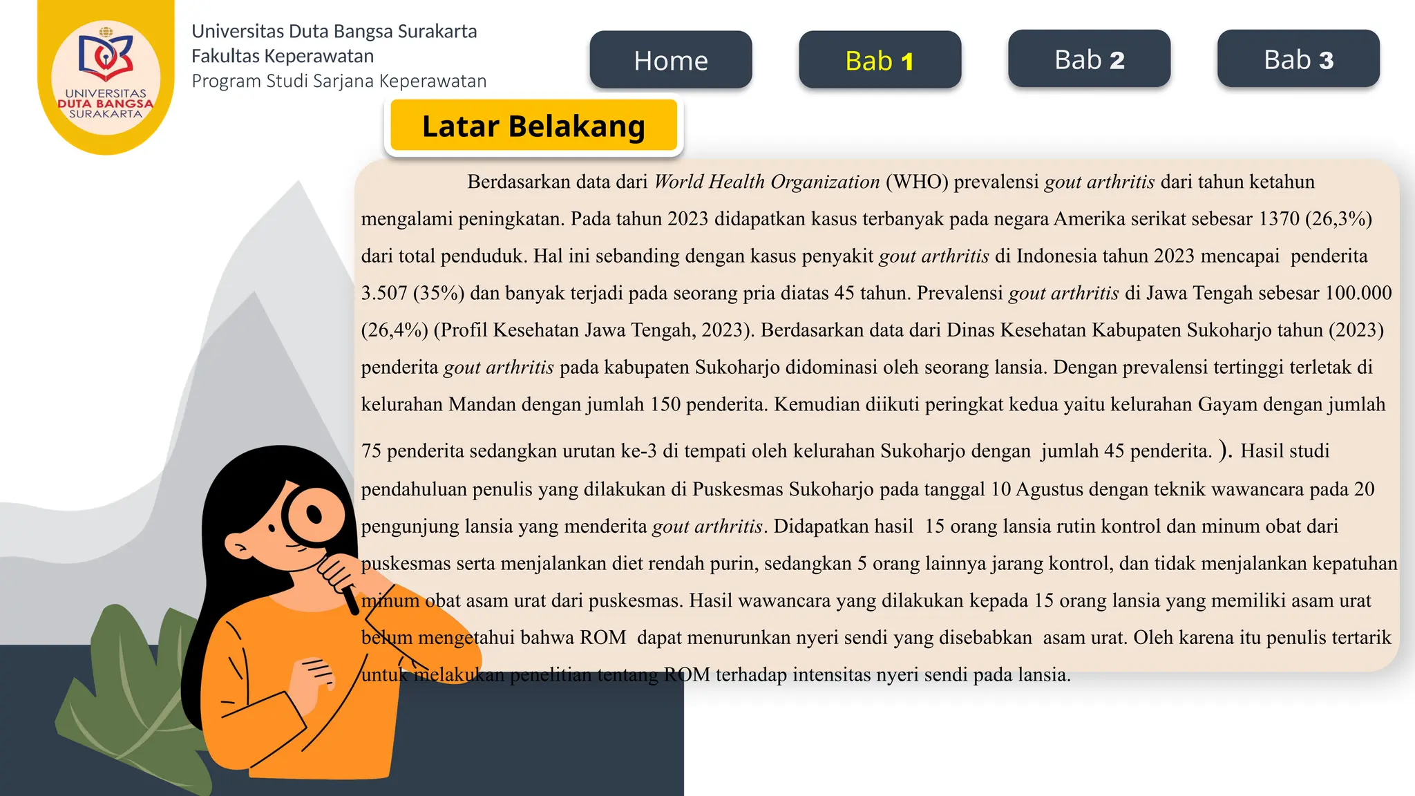 PPT SEMPRO PENGARUH ROM TERHADAP INTENSITAS NYERI SENDI pada PENDERITA ...