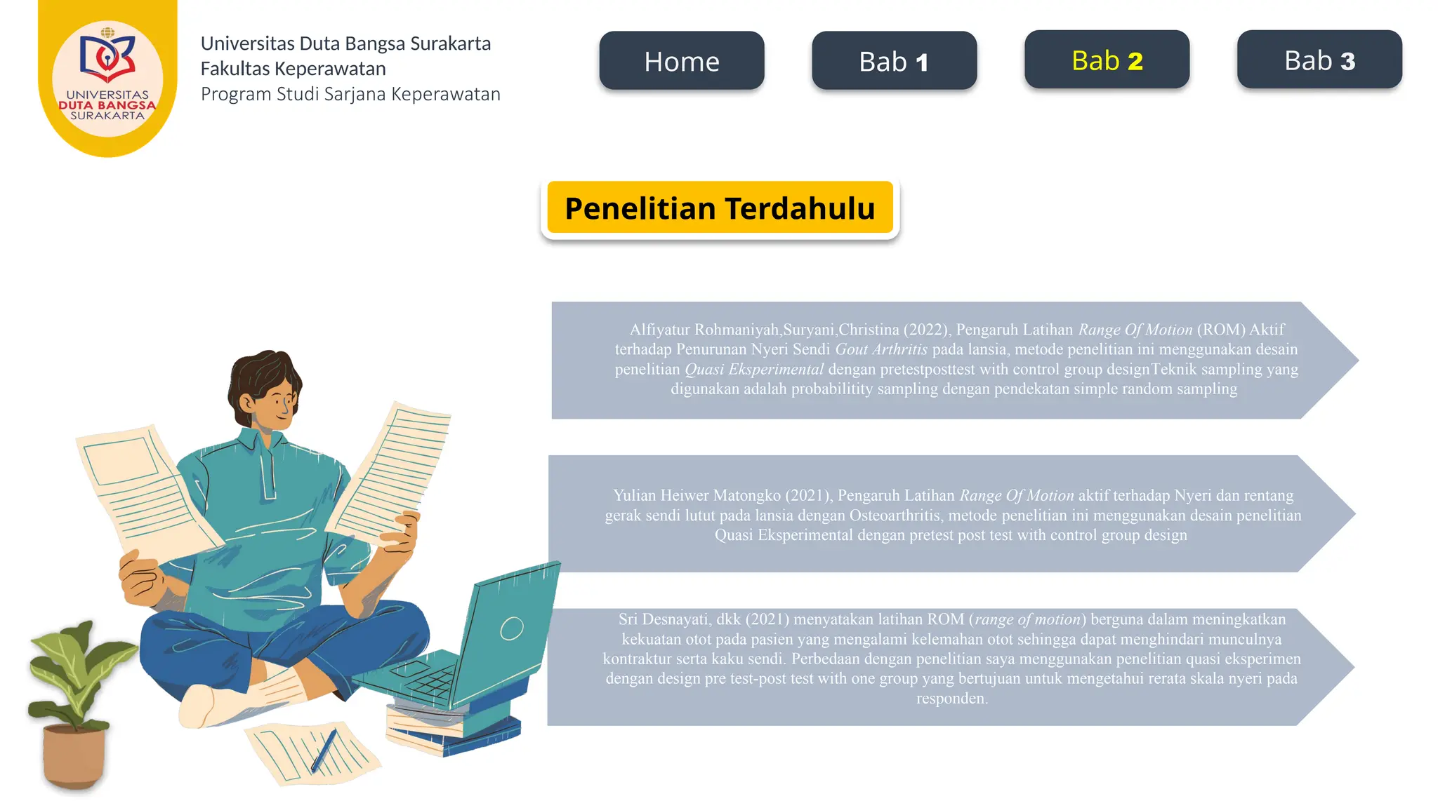 PPT SEMPRO PENGARUH ROM TERHADAP INTENSITAS NYERI SENDI pada PENDERITA ...