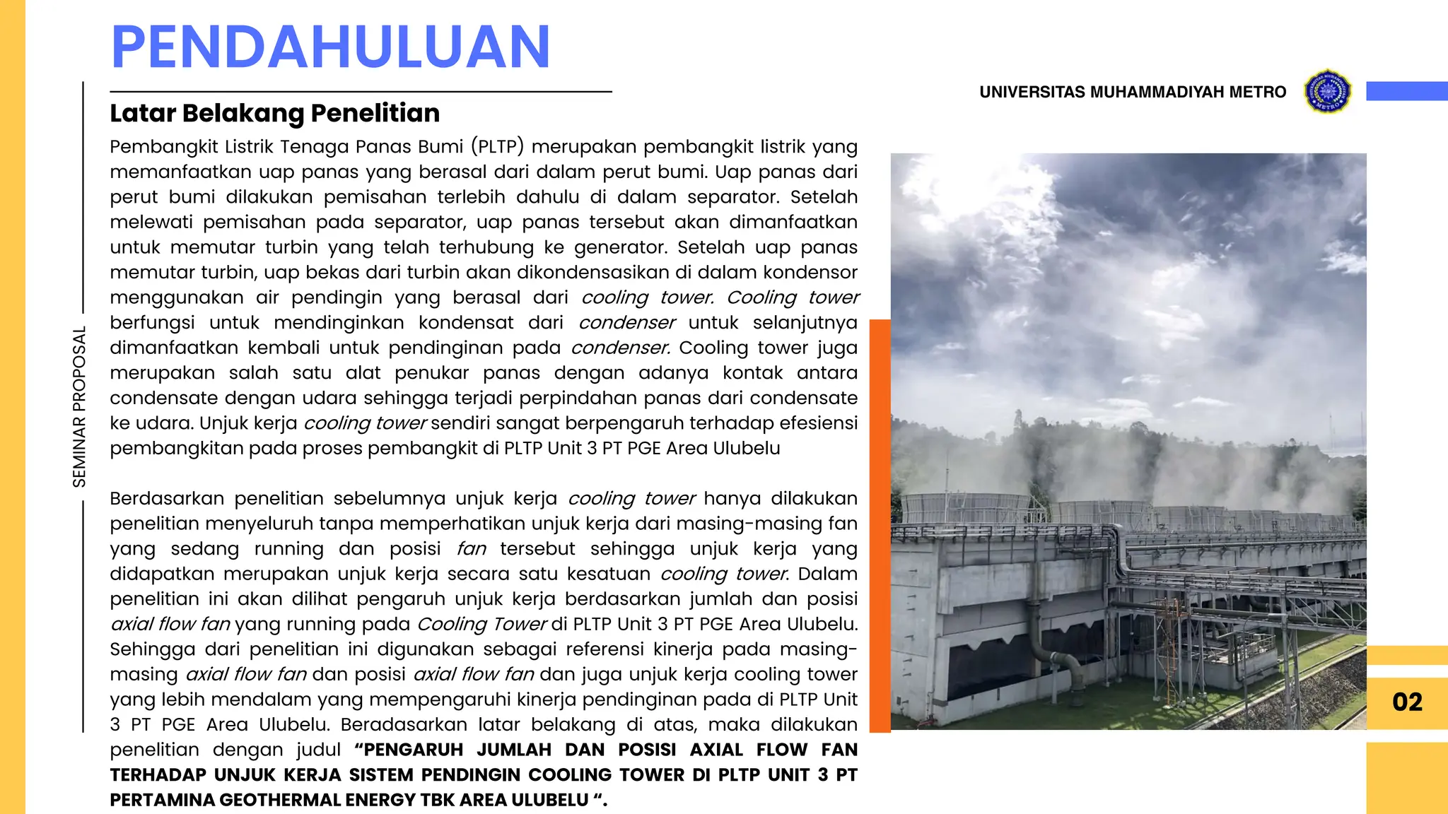 PPT Seminar proposal tentang pembangkit listrik tenaga panas bumi | PPTX