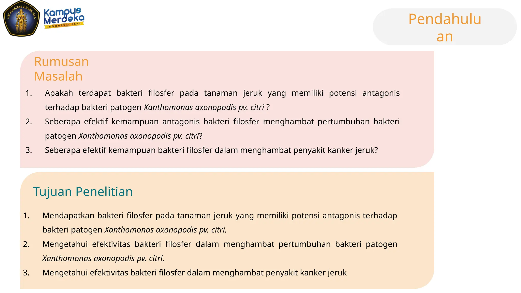 POTENSI ANTAGONIS BAKTERI FILOSFER TERHADAP BAKTERI Xanthomonas ...