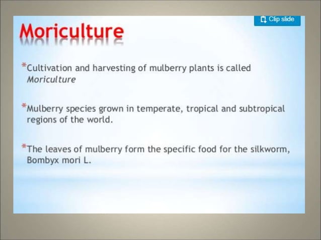 sericulture | PPT