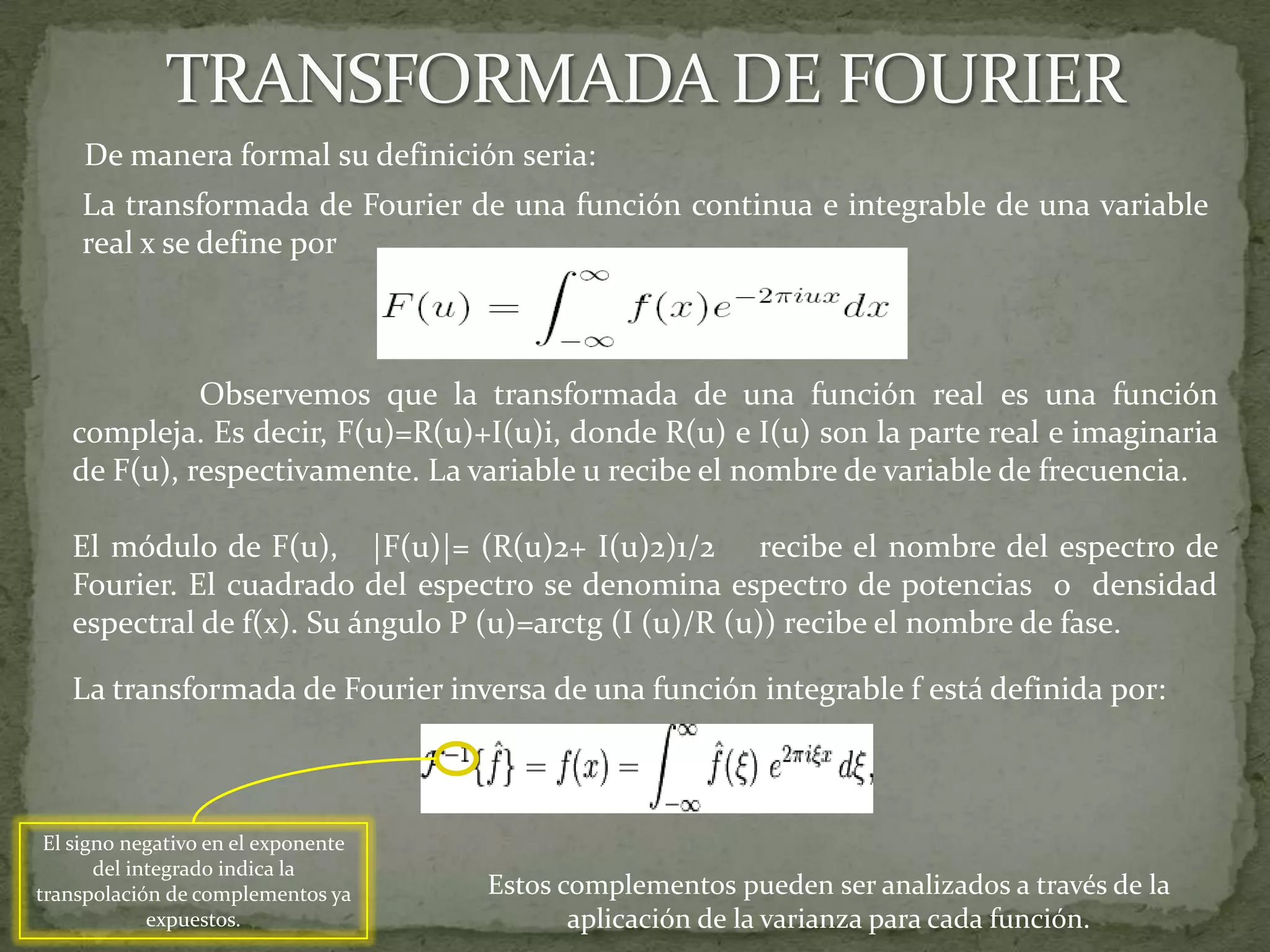 Serie y Transformada de Fourier | PPTX | Physics | Science