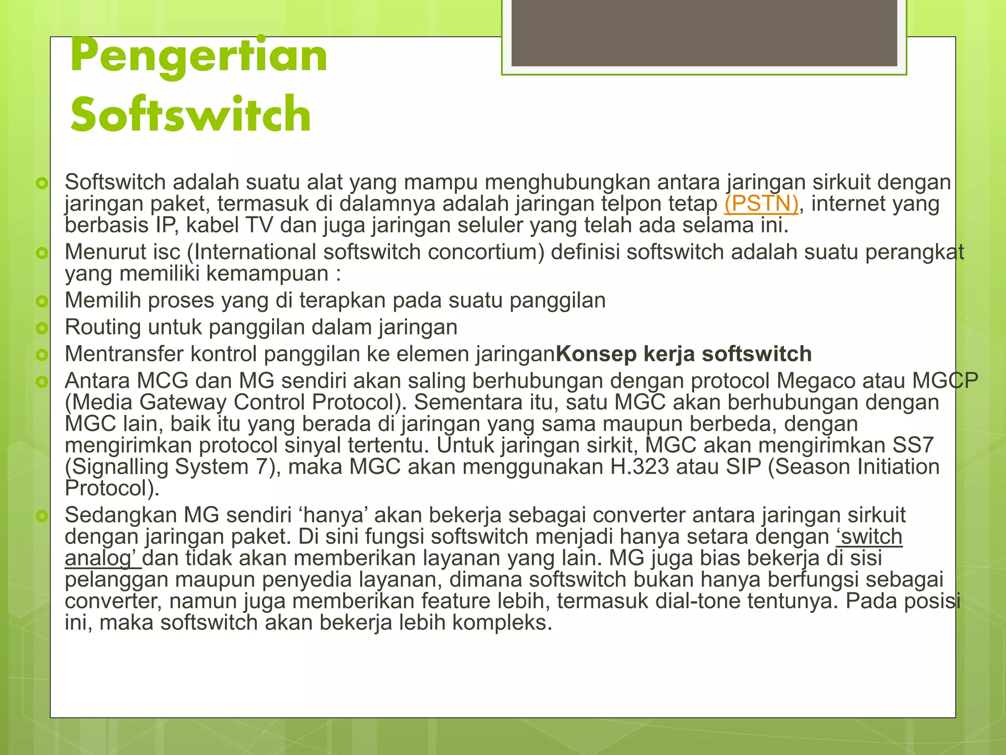 Ppt server softswitch | PPTX