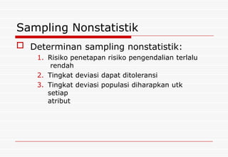 PPT Sesi 2 - Samoling Audit dan Metode sampling | PPT