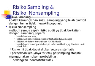 PPT Sesi 2 - Samoling Audit dan Metode sampling | PPT