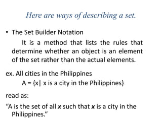 SETS FOR CLASS 7 AND 8 | PPTX