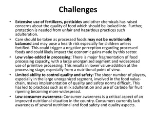 Present Status of food processing in India: special emphasis on ...