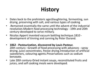 Present Status of food processing in India: special emphasis on ...