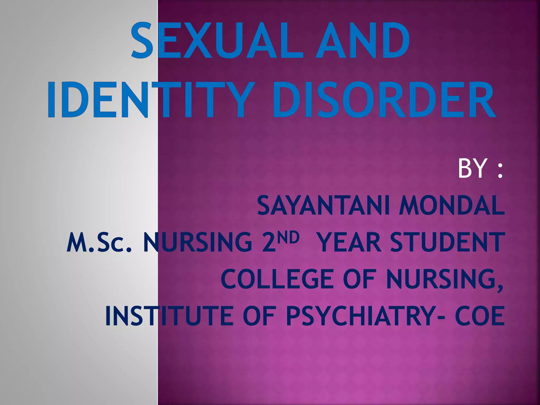 Sexual Disorders Ppt