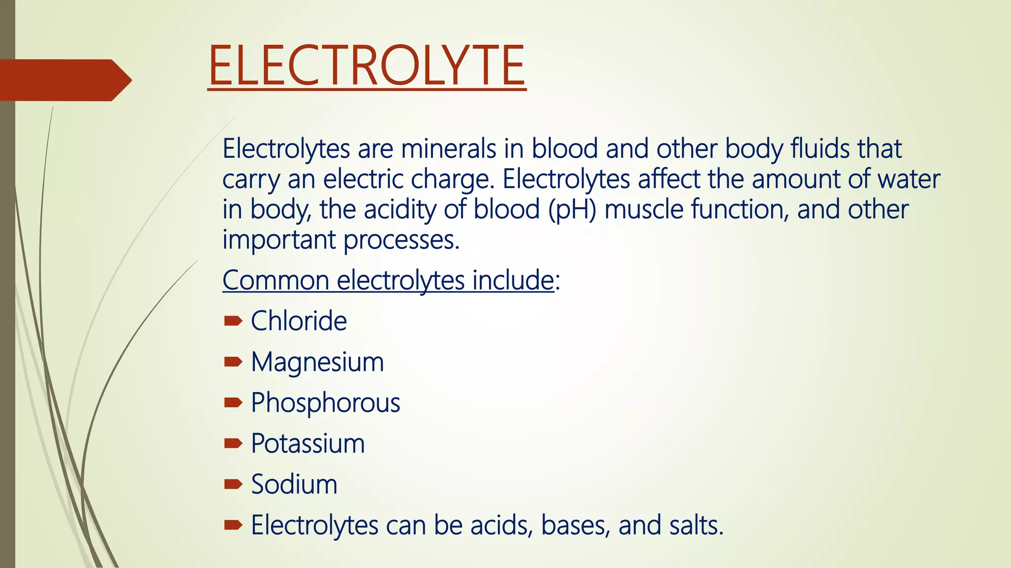 fluid and electrolyte disturbance in human body | PPTX