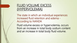 fluid and electrolyte disturbance in human body | PPTX