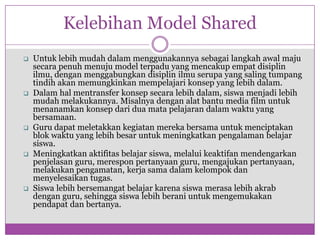 Ppt pemebelajaran terpadu model shared | PPTX