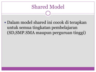 Ppt pembelajaran terpadu model shared | PPTX