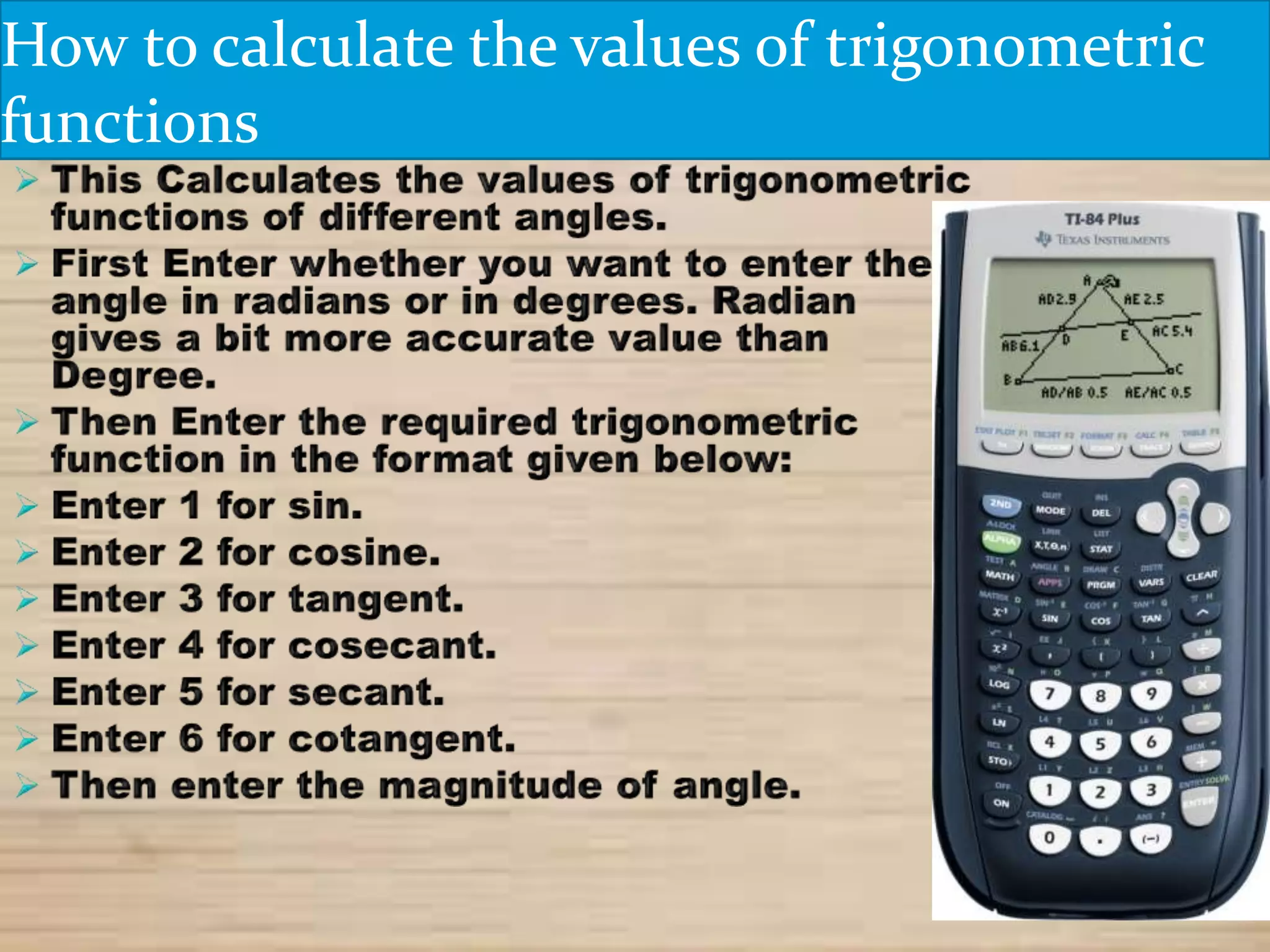 Ppt show on trigonometry | PPTX