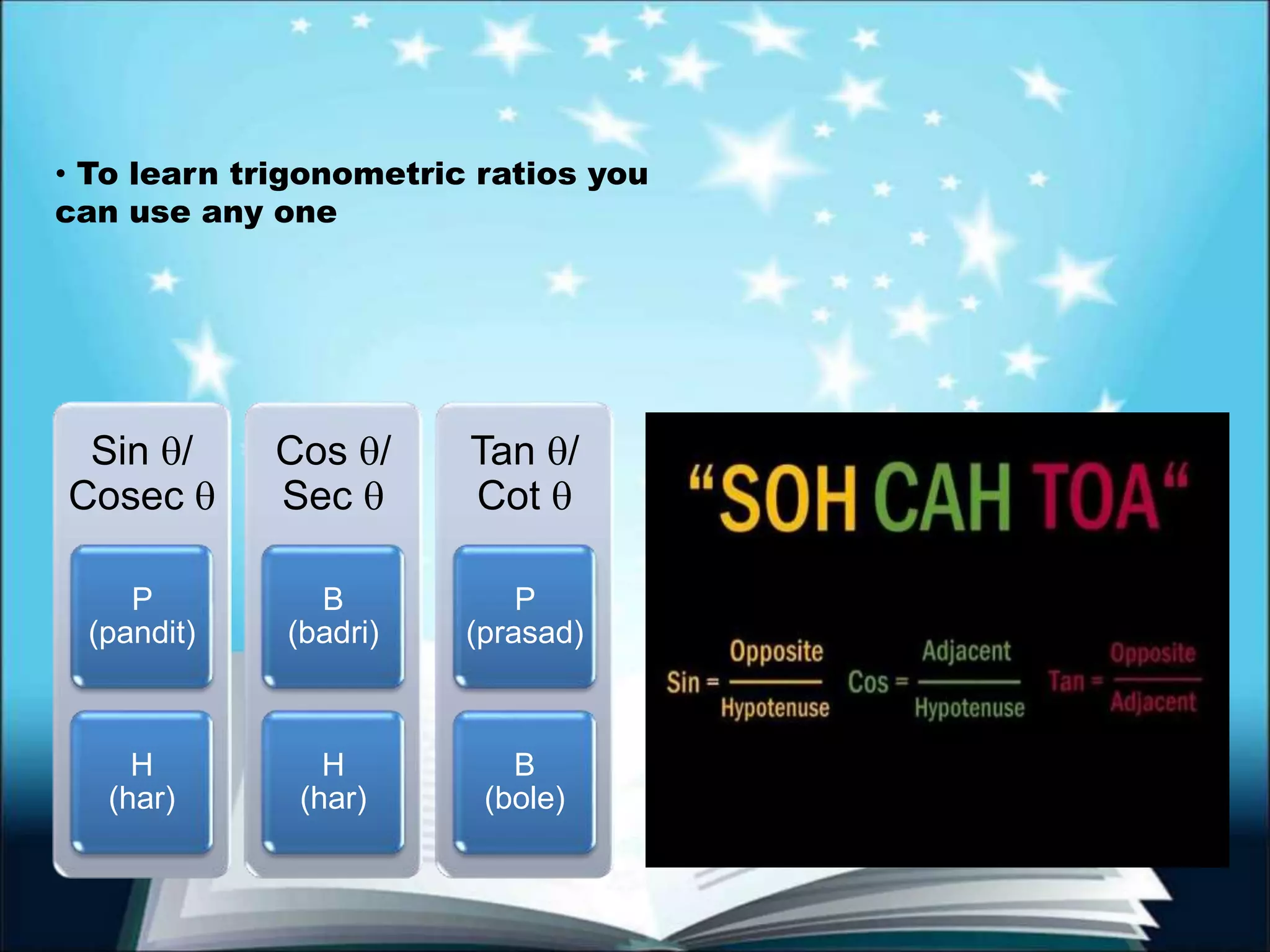 Ppt show on trigonometry | PPTX
