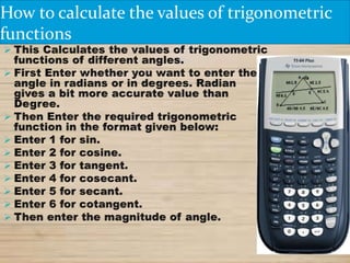 Ppt show on trigonometry | PPTX