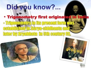 Ppt show on trigonometry | PPTX