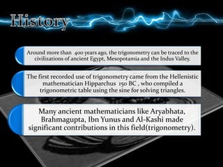 Ppt show on trigonometry | PPTX
