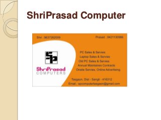 Ppt shri prasad computer