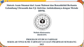 Sintesis Kimia Asam Sinamat dari Asam Malonat & Benzaldehid berbantu ...