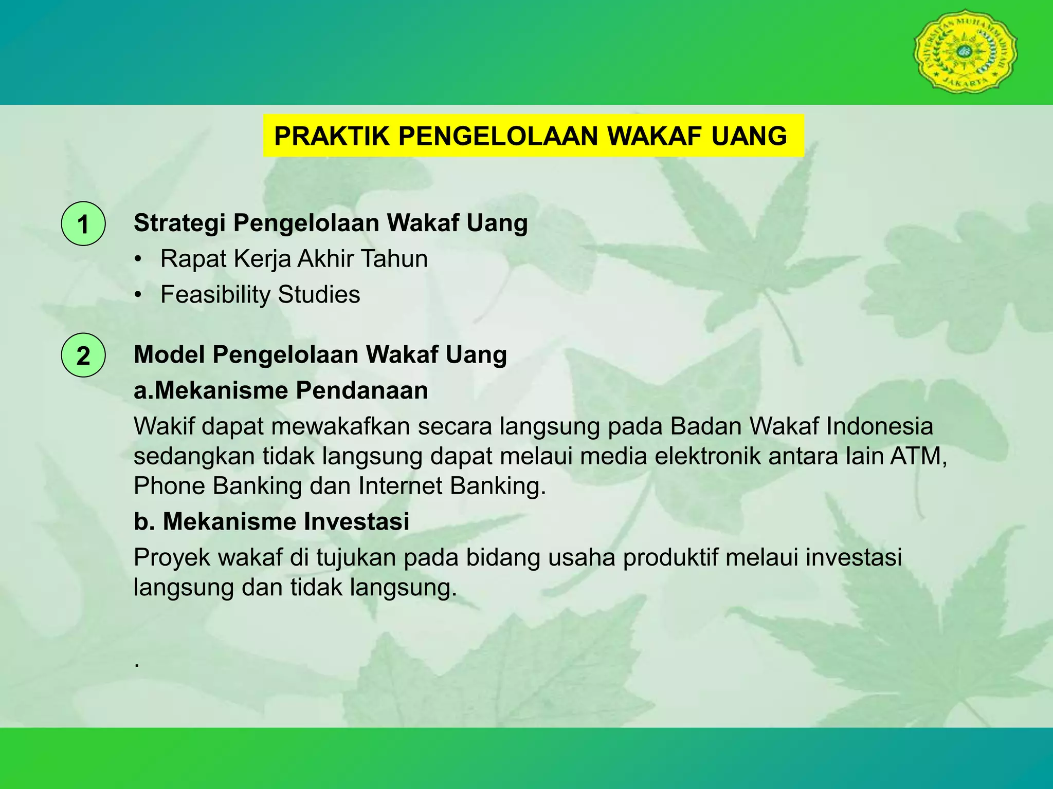 akuntabilitas Wakaf Badan Wakaf Indonesia | PPT