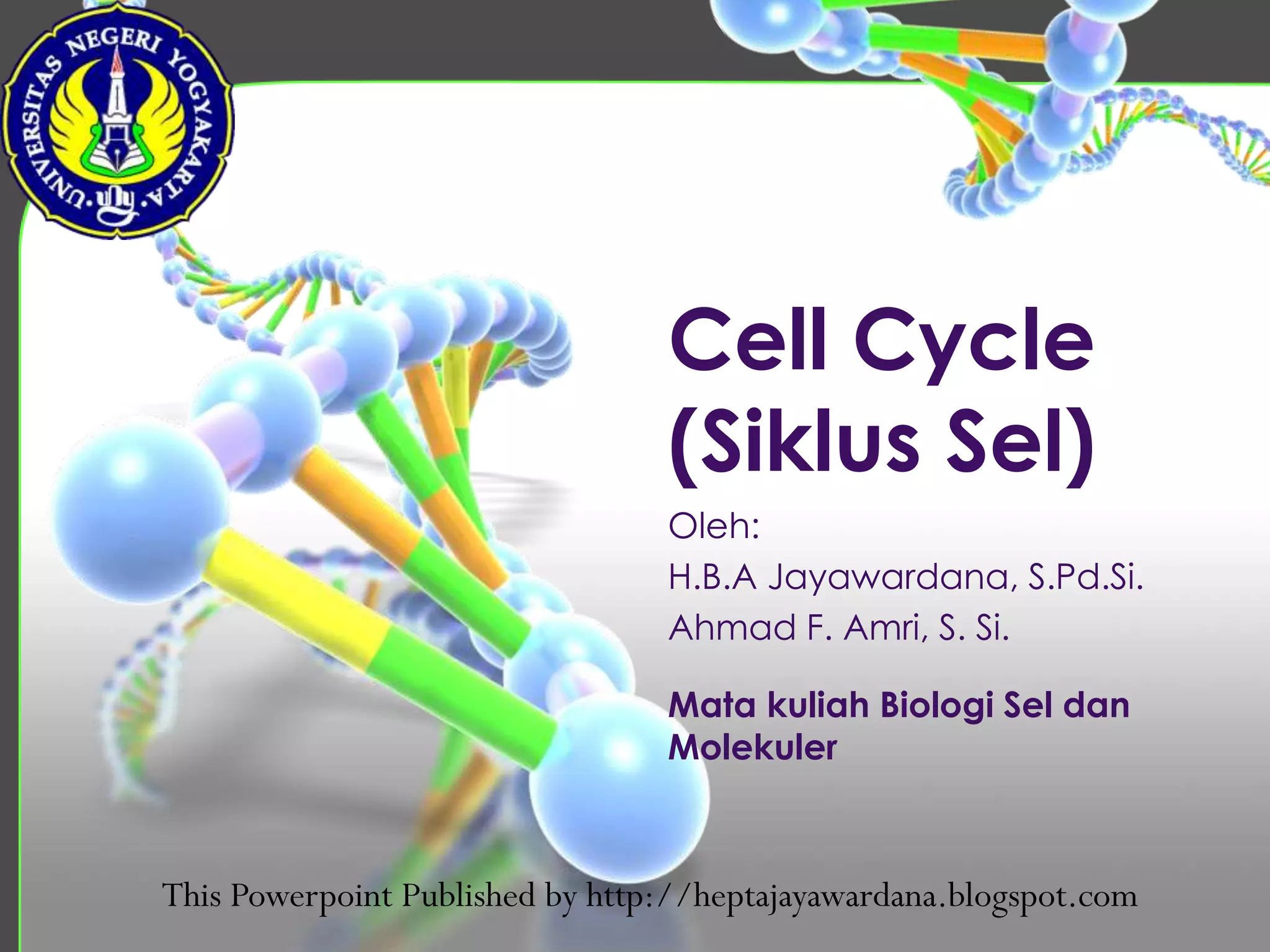 siklus sel (cell cycle) | PPTX