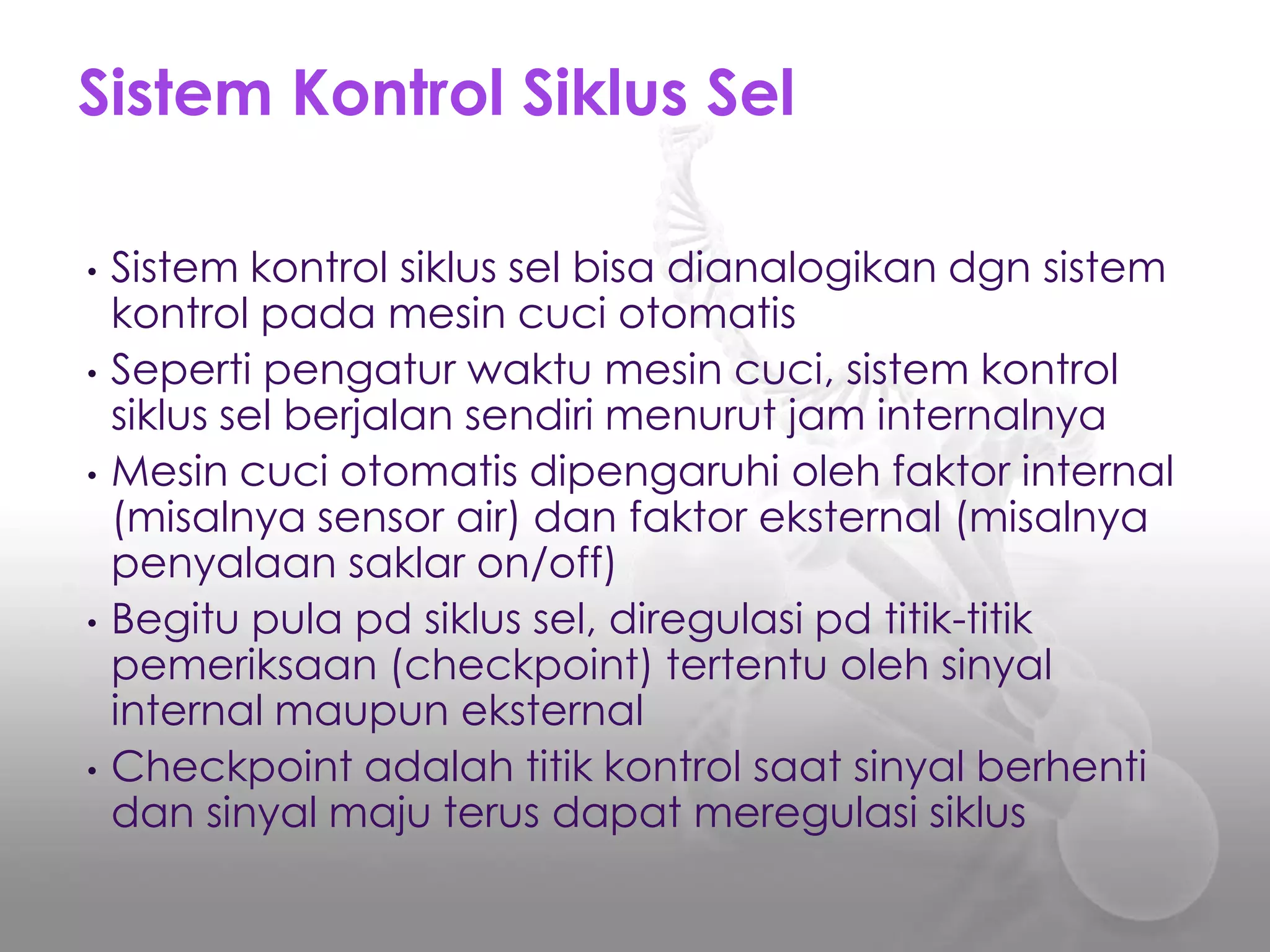 siklus sel (cell cycle) | PPTX