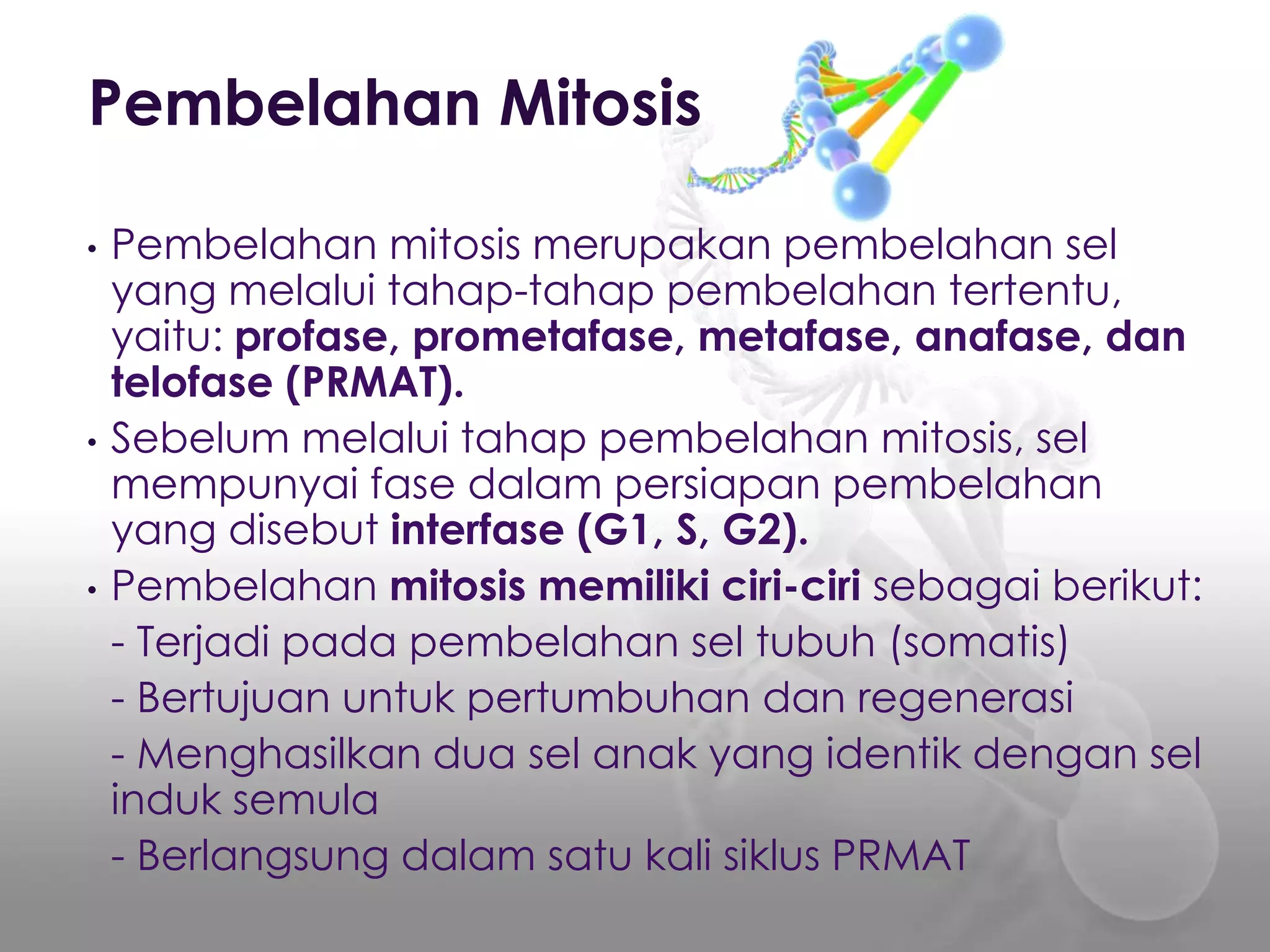 siklus sel (cell cycle) | PPTX
