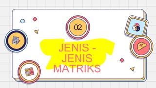 PENGENALAN MATRIKS BESERTA CONTOH SOALNYA | PPTX