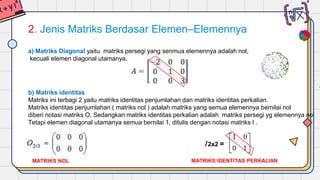 PENGENALAN MATRIKS BESERTA CONTOH SOALNYA | PPTX