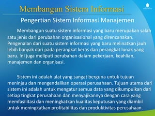 Membangun Sistem Informasi Manajemen | PPT