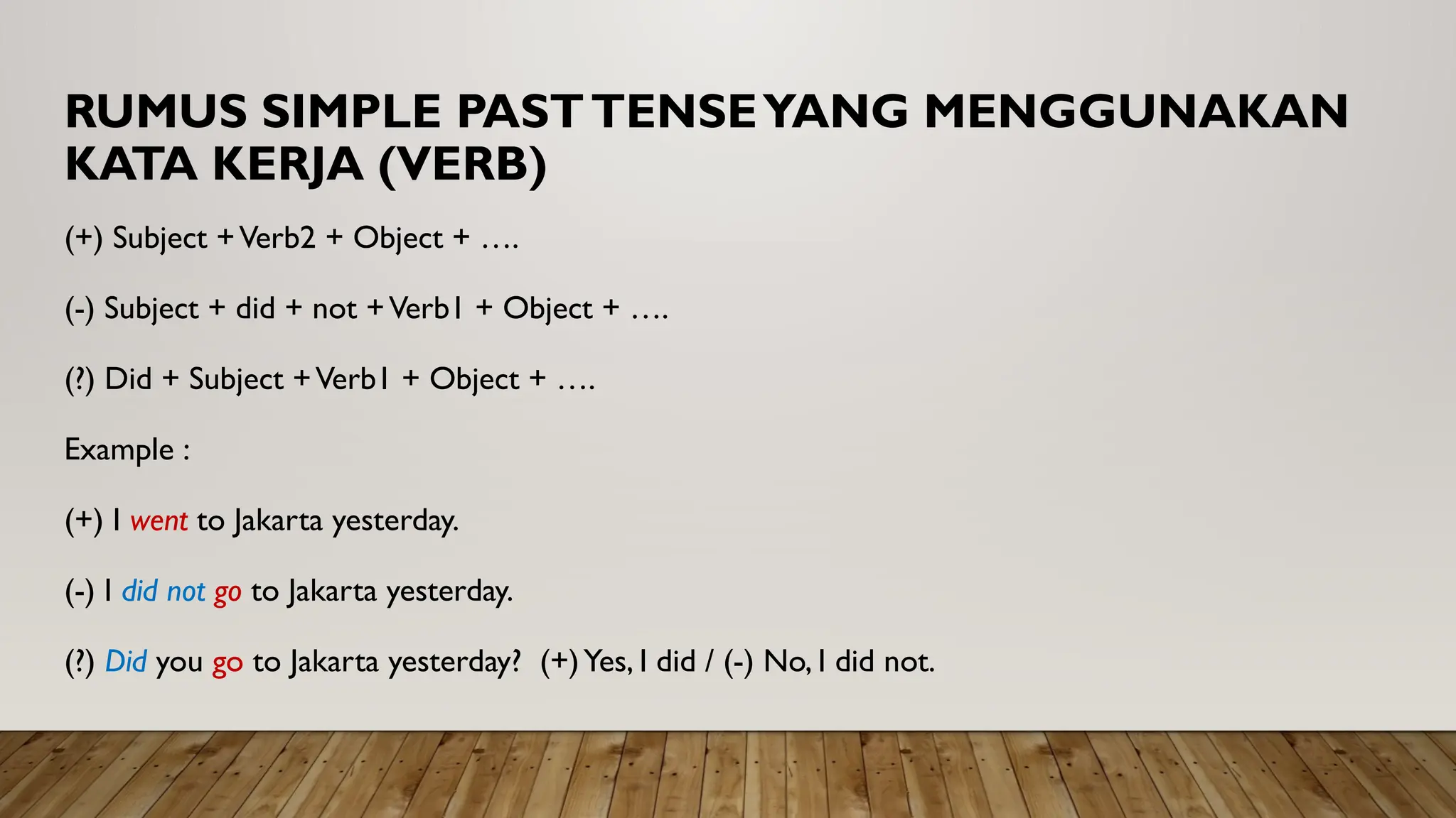 PPT Simple Past Tense.pptx materi simple past tense kelas 6 sD | PPTX