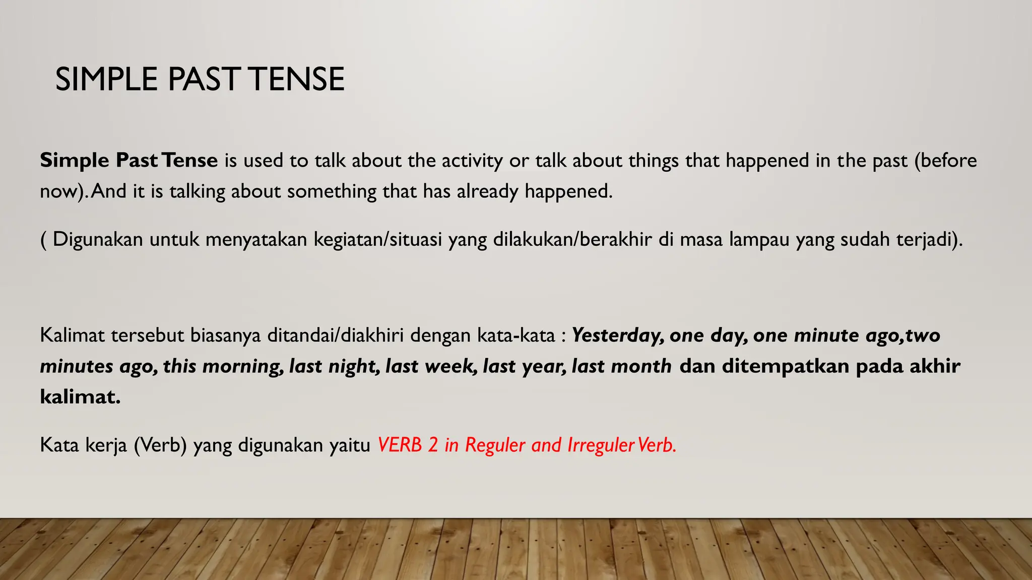 PPT Simple Past Tense.pptx materi simple past tense kelas 6 sD | PPTX
