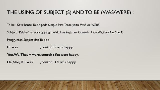 PPT Simple Past Tense.pptx materi simple past tense kelas 6 sD | PPTX