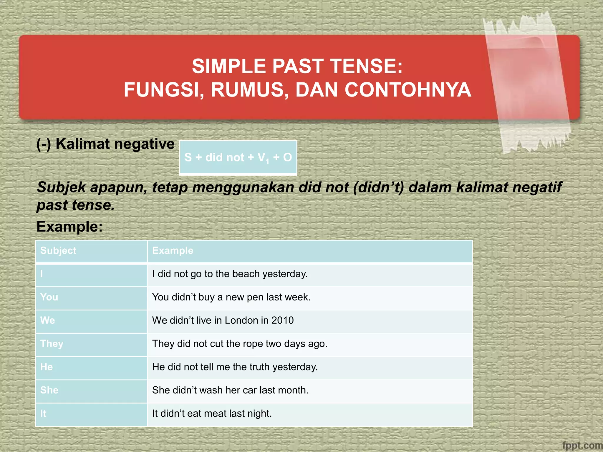 PPT SIMPLE PAST TENSES.ppt