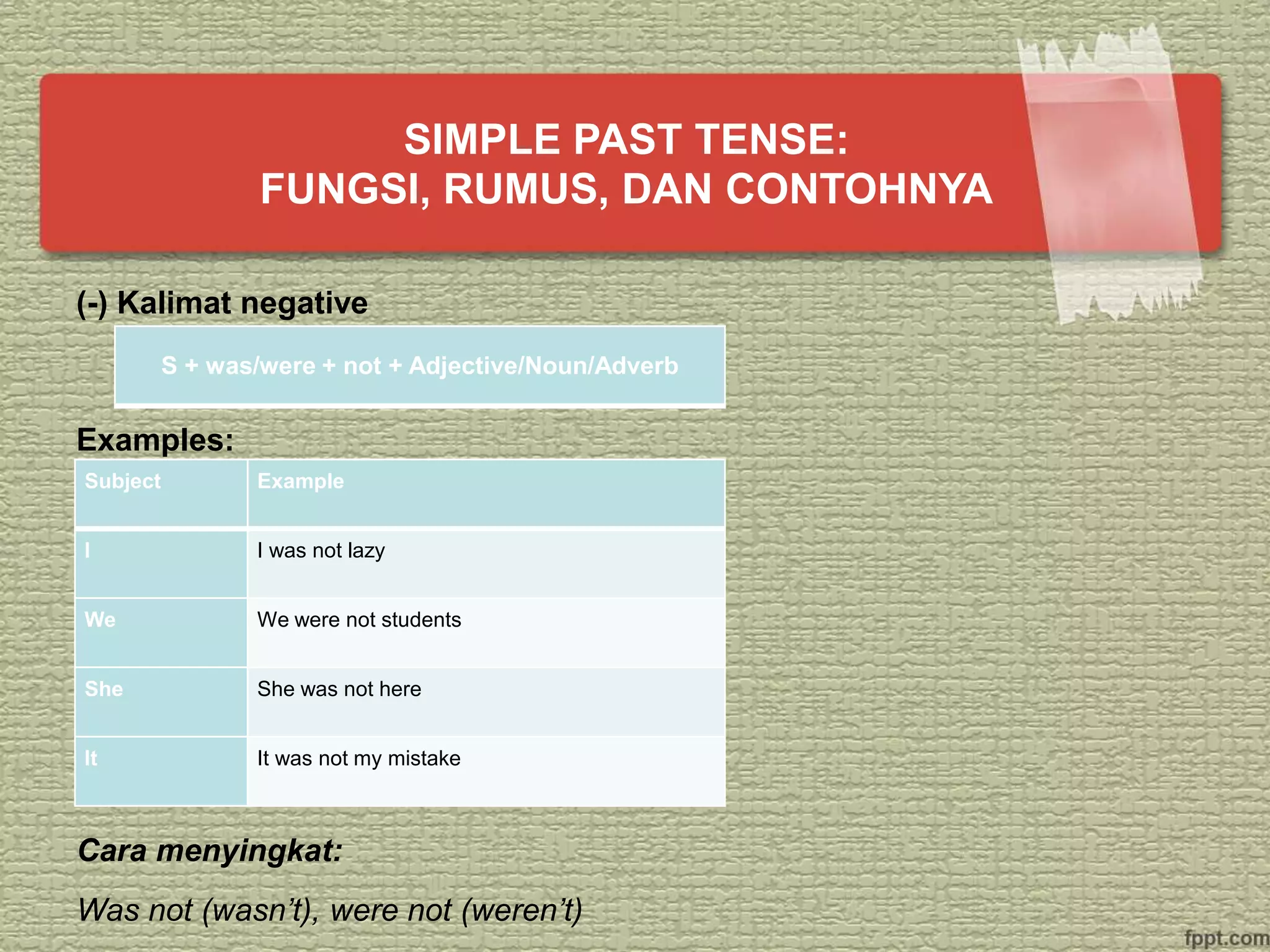 PPT SIMPLE PAST TENSES.ppt
