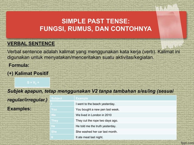 PPT SIMPLE PAST TENSES.ppt