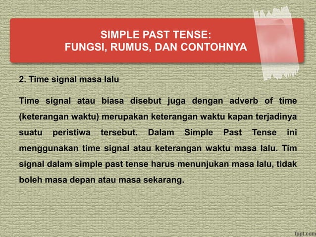 PPT SIMPLE PAST TENSES.ppt