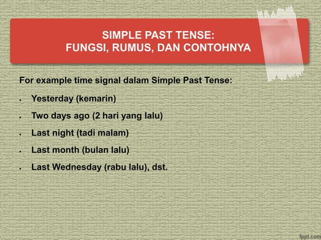 PPT SIMPLE PAST TENSES.ppt