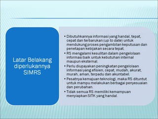 Ppt SIMRS ida nasrul | PPT