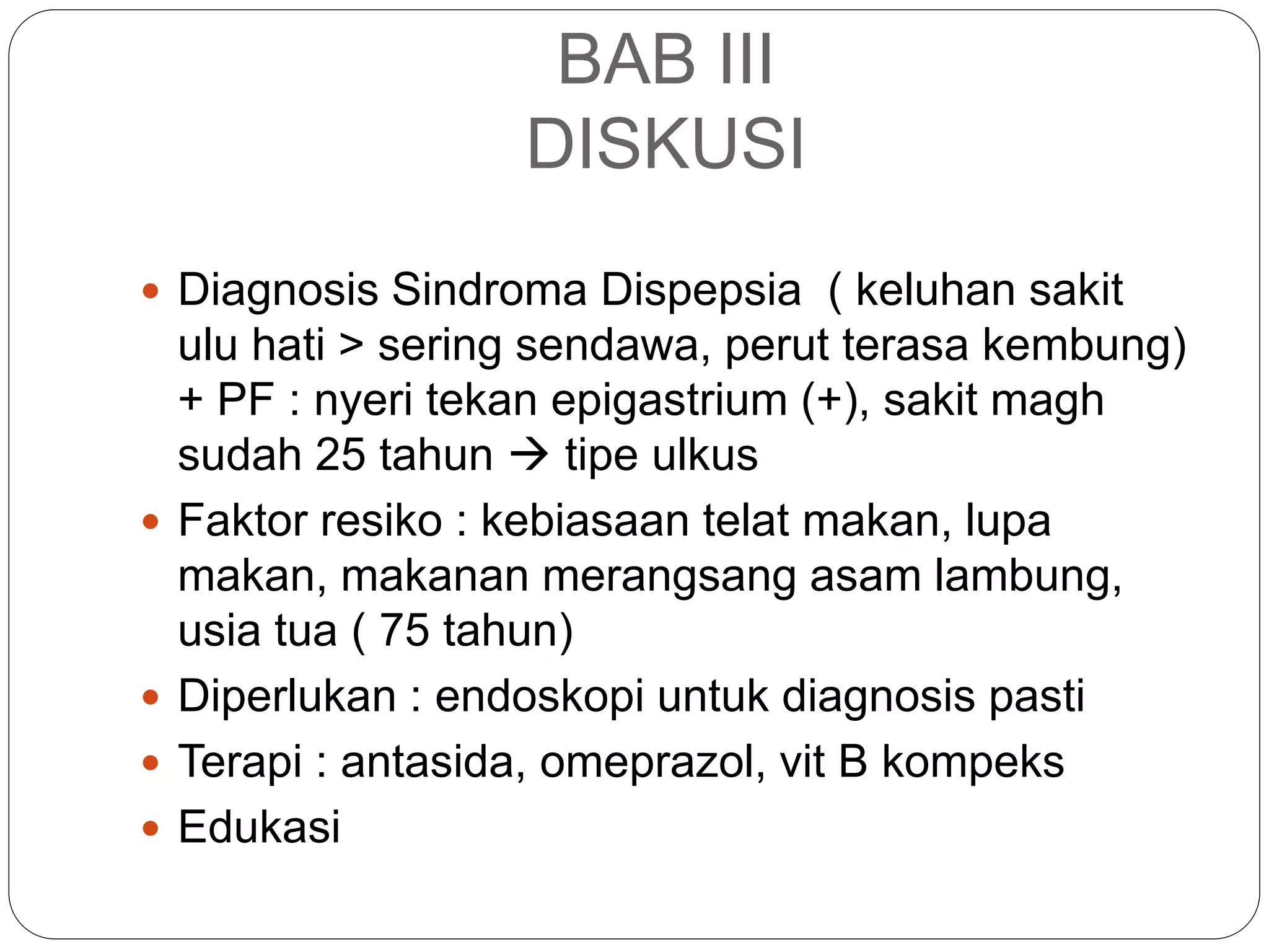 ppt sindrom dispepsia | PPTX