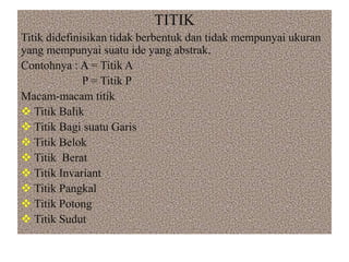 Ppt singkat garis, sudut, dan kurva | PPTX