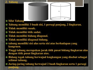 Ppt singkat geometri bangun ruang kel.6 | PPTX