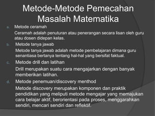 Ppt singkat kel8 pemecahan masalah dalam matematika | PPTX